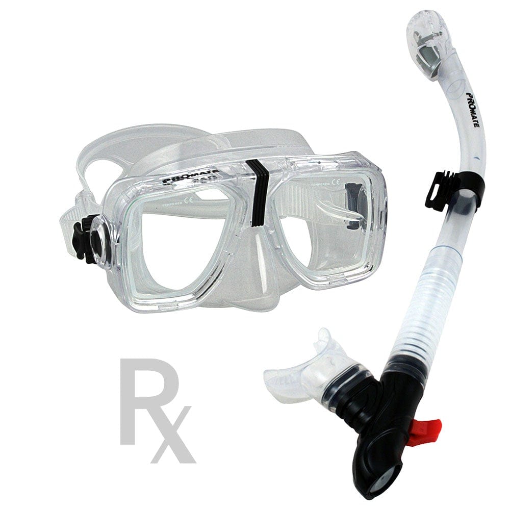 PROMATE Scope Snorkeling Scuba Diving Prescription Mask with Ultra Dry ...