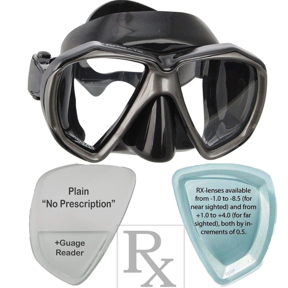 Promate Fish Eyes R/X Prescription Scuba Dive Snorkeling Mask - MK260 ...