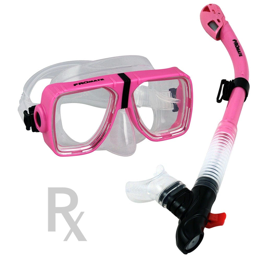 PROMATE Scope Snorkeling Scuba Diving Prescription Mask with Ultra Dry ...