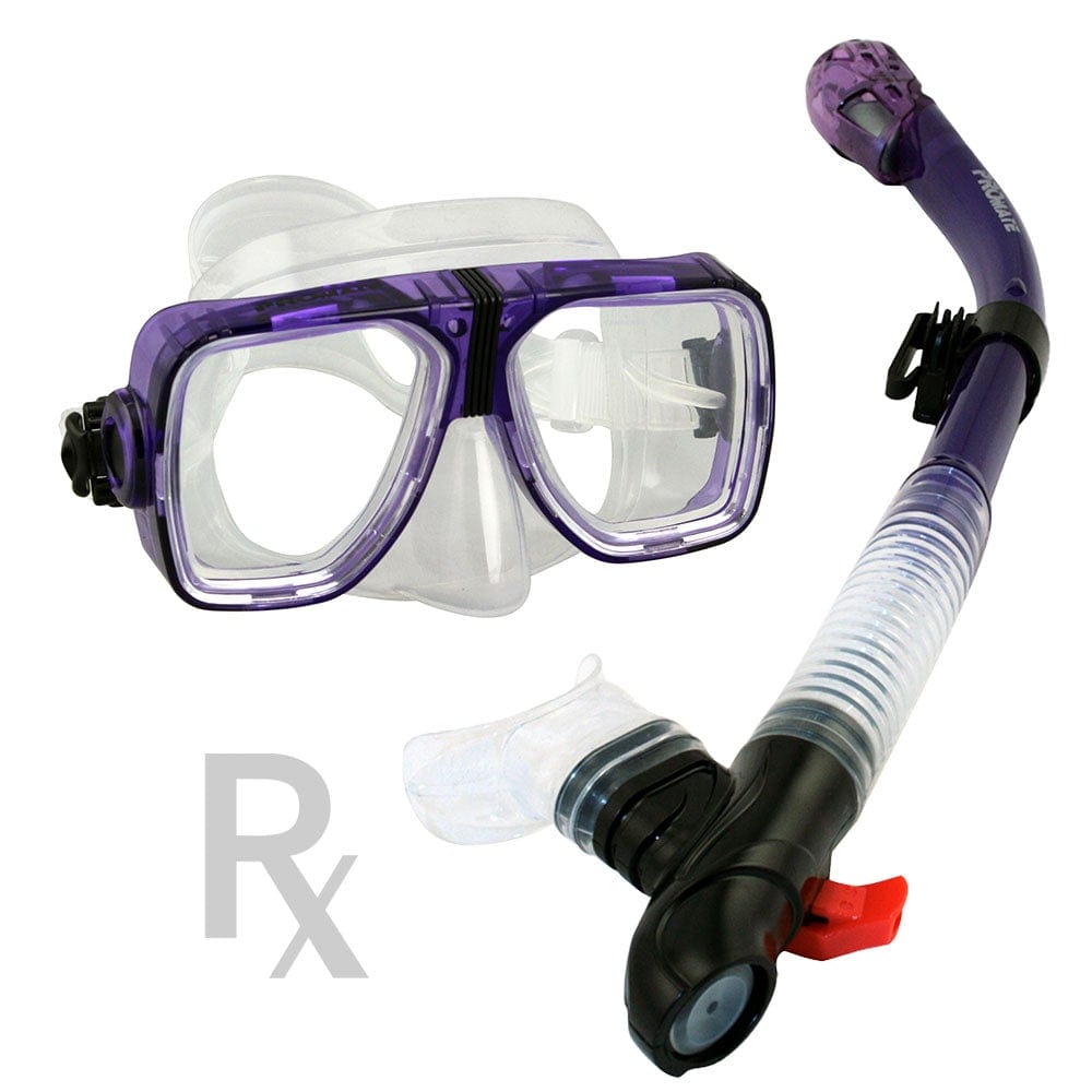 PROMATE Scope Snorkeling Scuba Diving Prescription Mask with Ultra Dry ...
