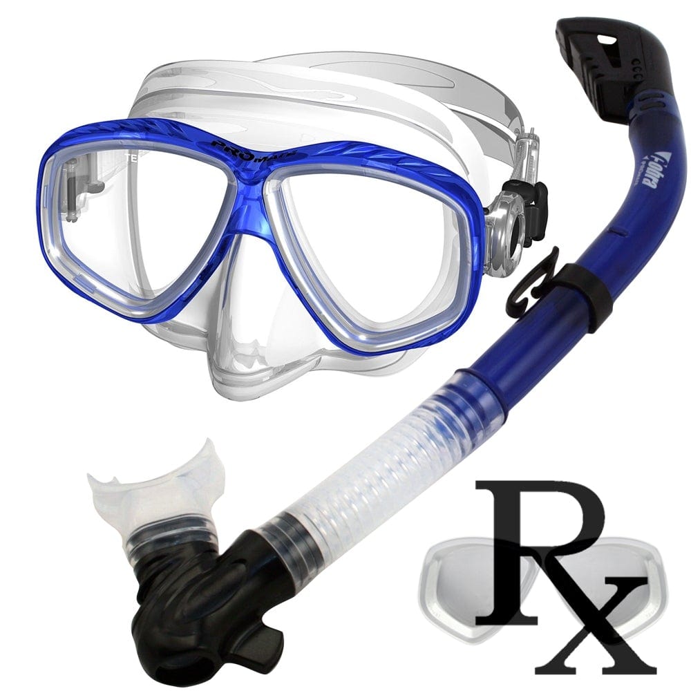 Promate ProViewer Prescription Purge Mask and Dry Snorkel Combo Set for ...