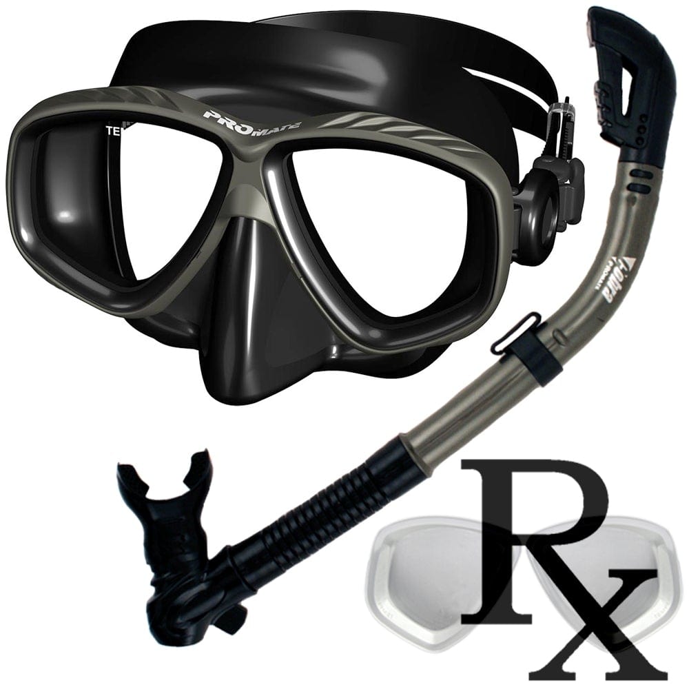 Promate ProViewer Prescription Purge Mask and Dry Snorkel Combo Set for ...