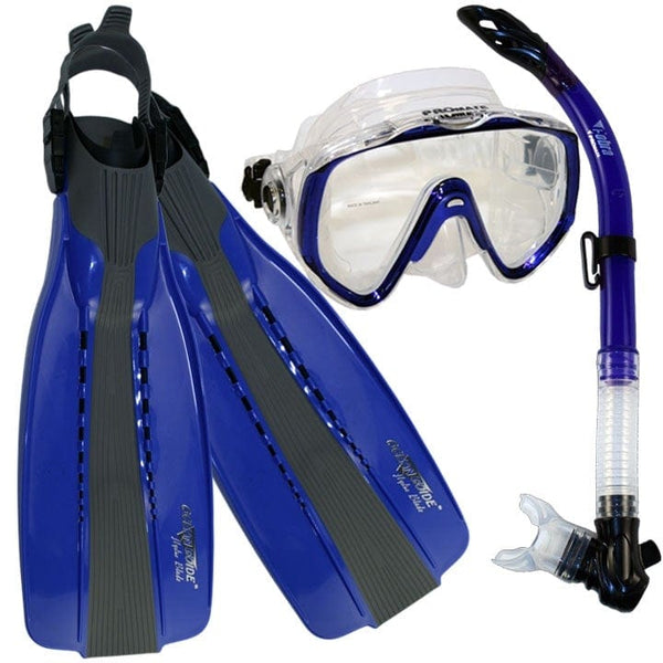 Scuba Diving Fins Snorkel Extra-Wide Scuba Mask Set - SCS0086 – GetWetStore