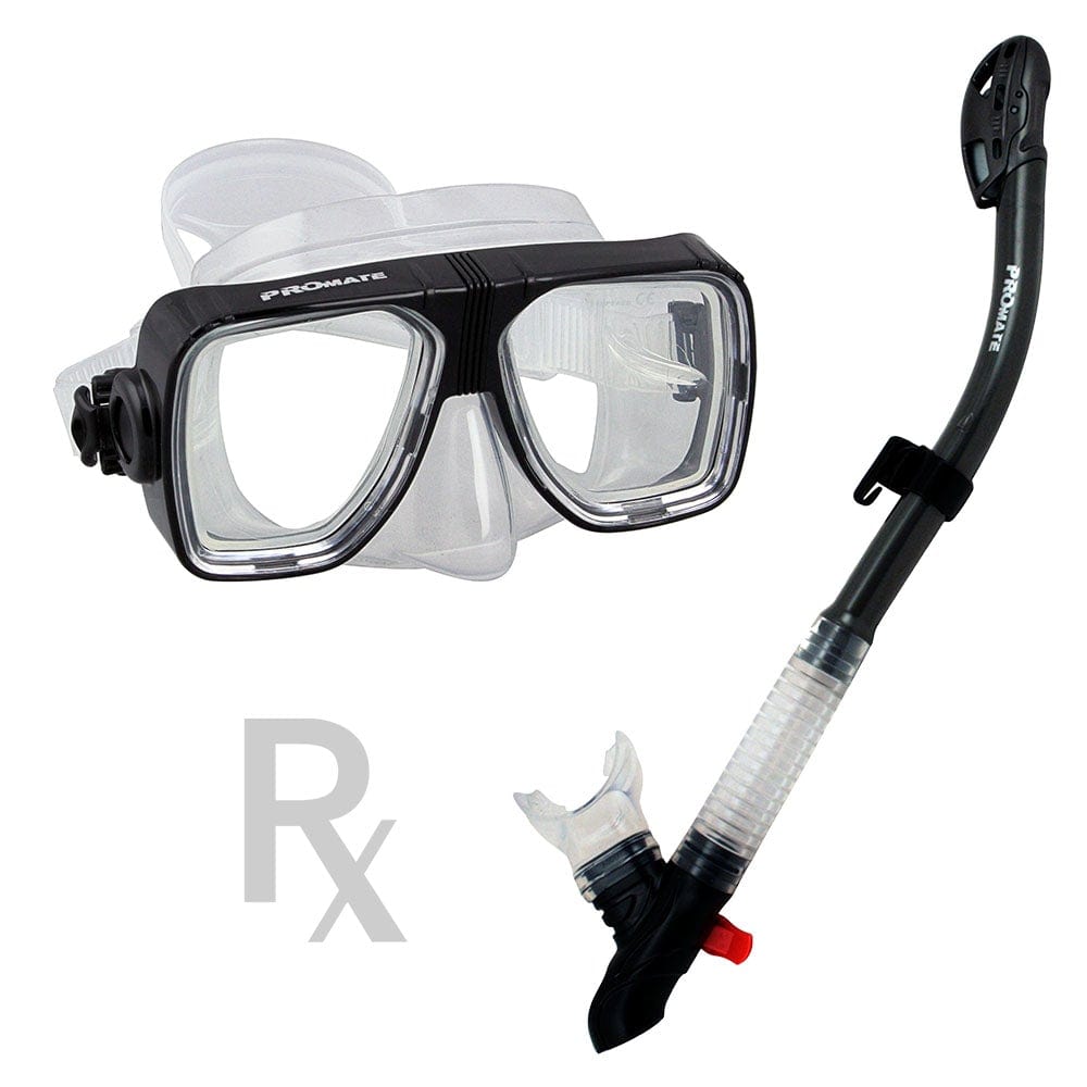 PROMATE Scope Snorkeling Scuba Diving Prescription Mask with Ultra Dry ...